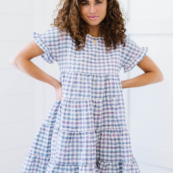 BiBi | Dresses | Bibi Still Spinning Gingham Babydoll Dress | Poshmark